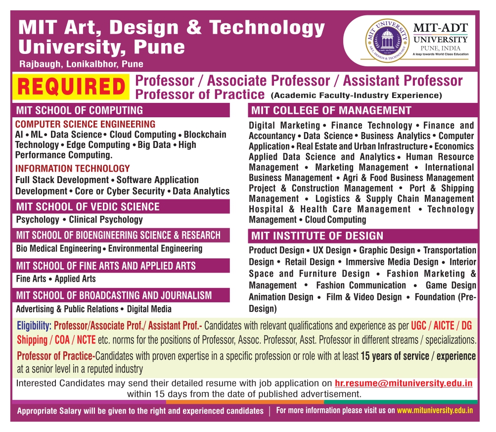 Top University in Pune Maharashtra - MIT ADT University